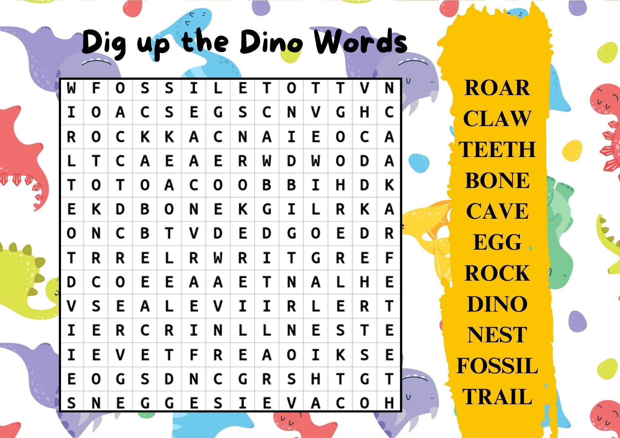 Dinosaur Activity Book for Kids: Printable Learning Games (PDF Download ...