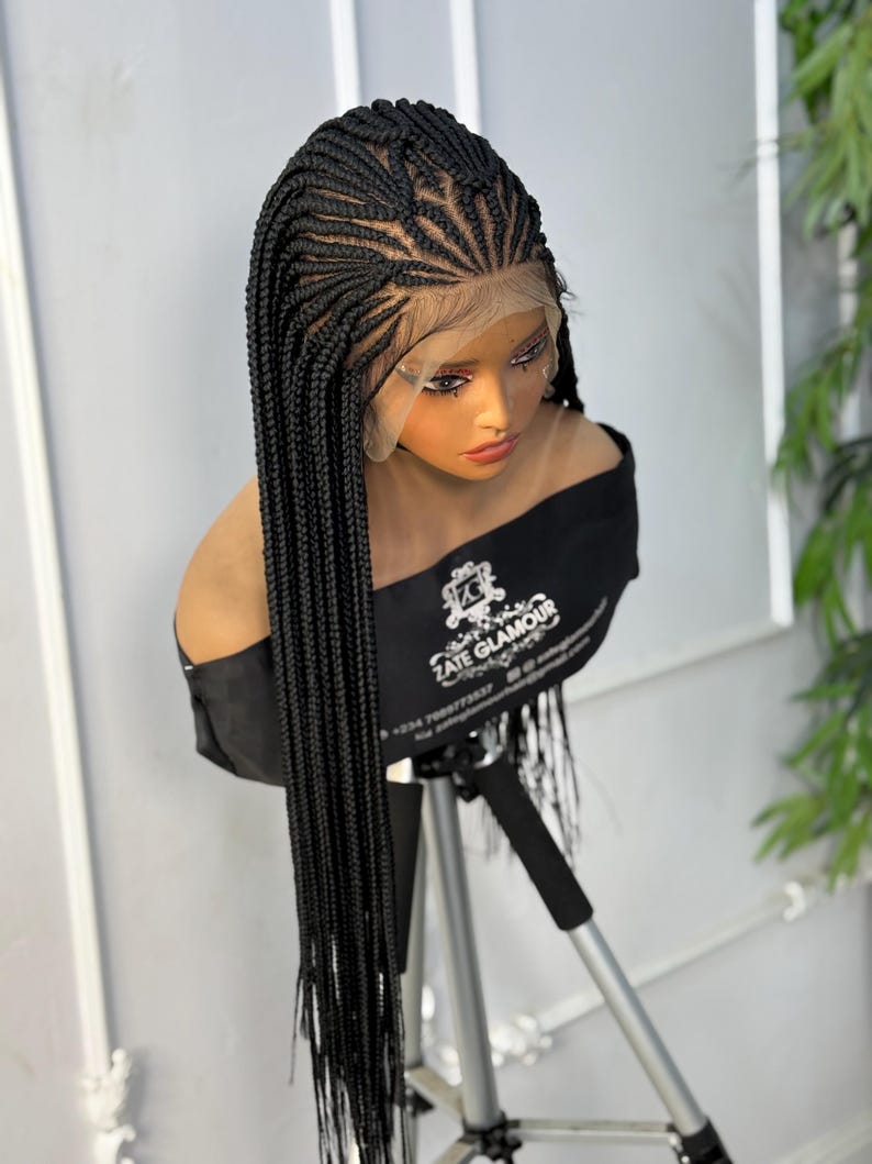 Ready to Ship 13*6 Frontal Glueless Braids in 32inches , Hand Made Wig ...