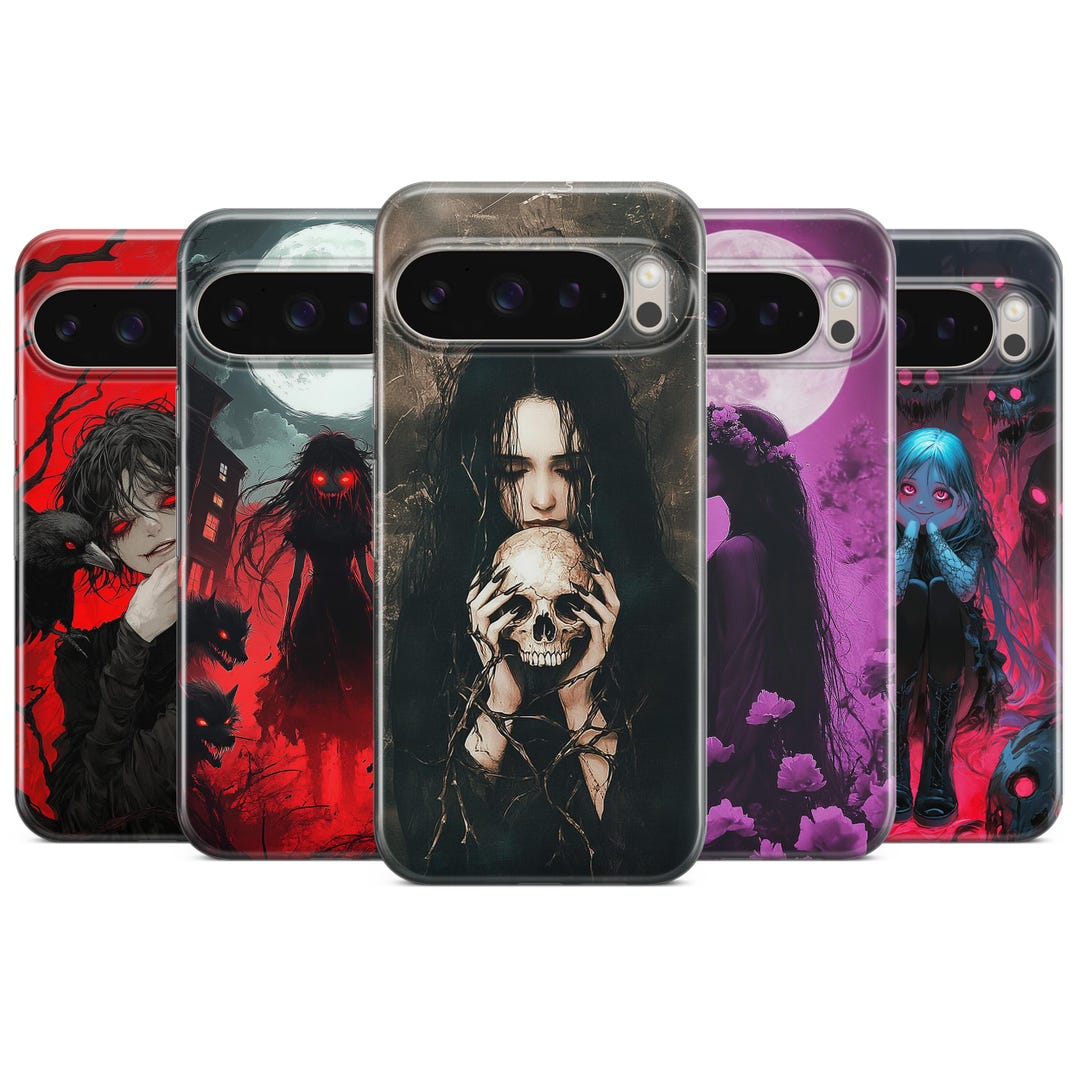 Dark Anime Gothic Phone Case: Edgy Art, Soft Gel Cover for Iphone ...