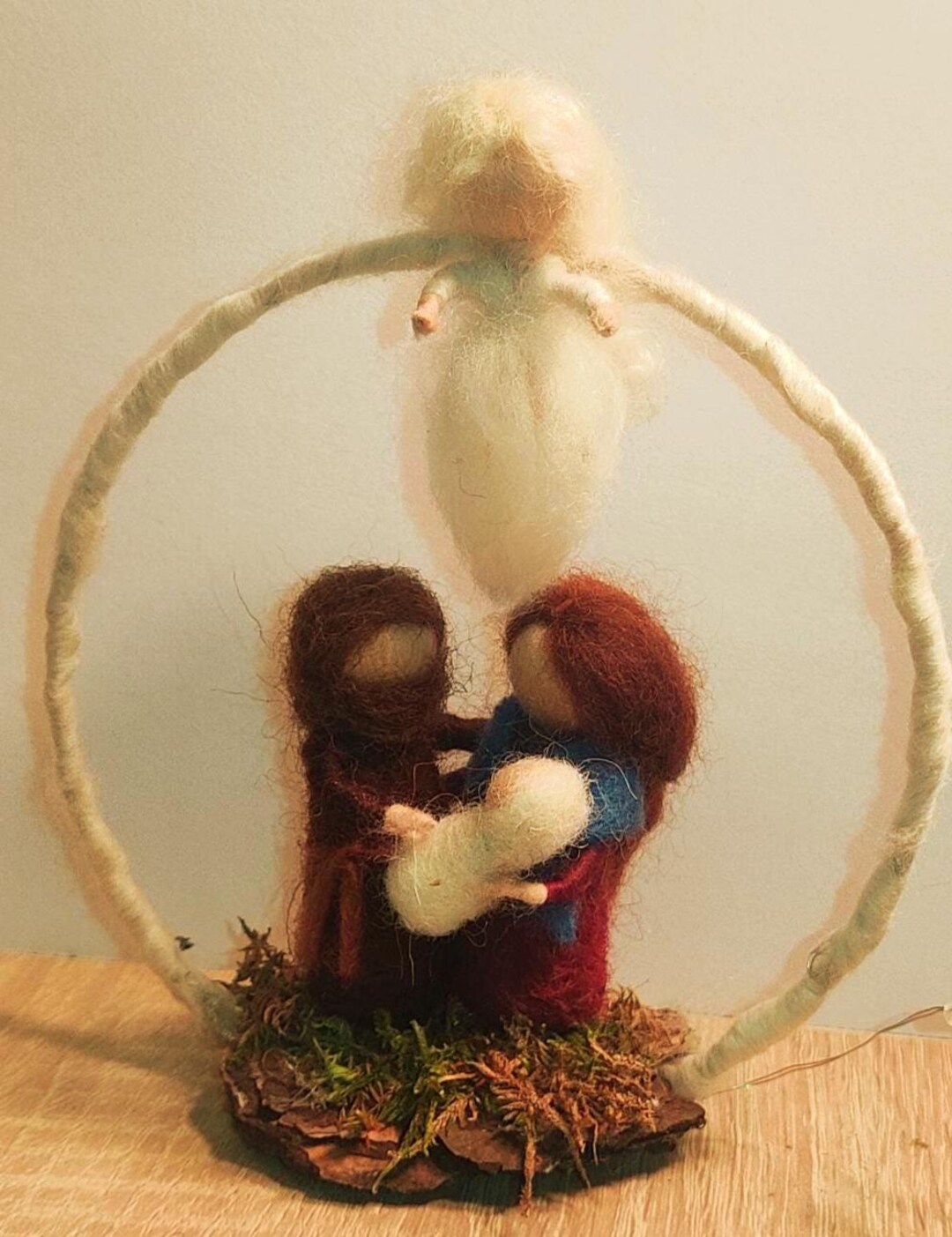 Holy Family Felt, Christmas, Needle Felt, Nativity Scene, Felt Angel ...