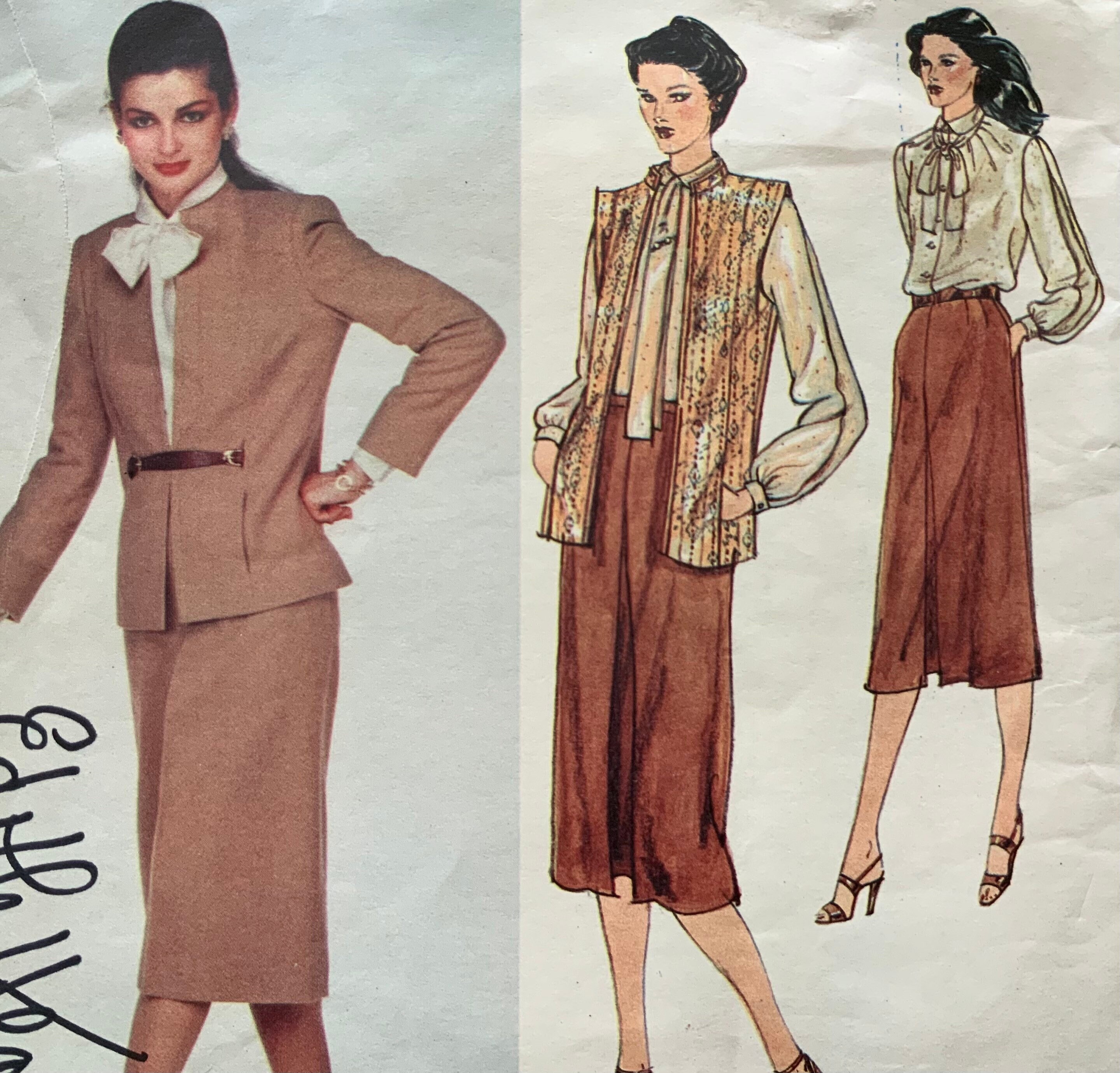 Vogue 2220 Sewing Pattern Misses Vintage 70s Jacket or Vest Skirt ...