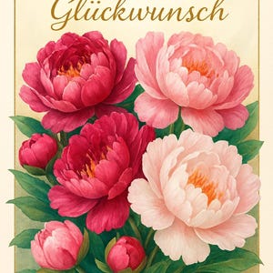 Pfingstrosen Poster - Etsy