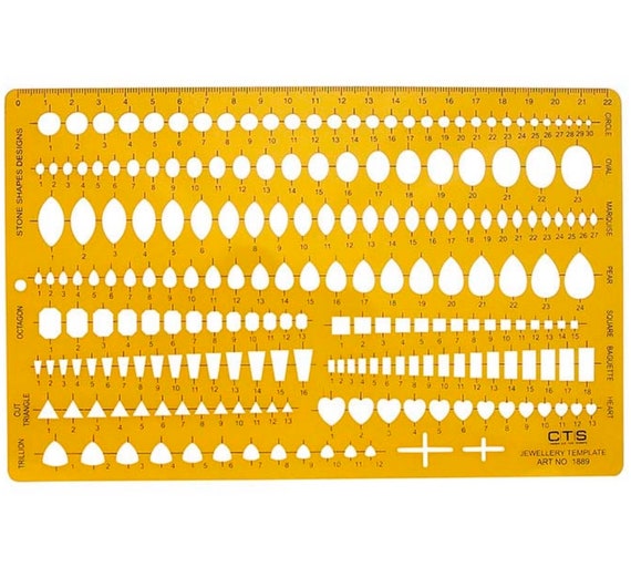 Multiple Shapes Jewelry Template for Opals Turquoise Cabochons - Etsy