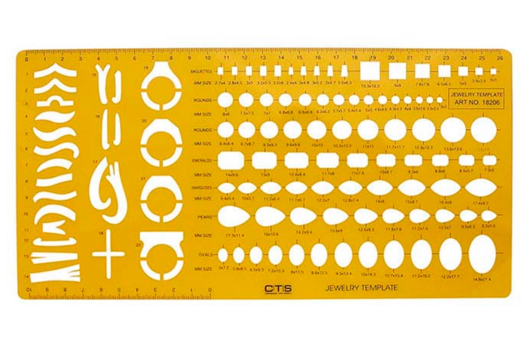 Multiple Gemstone Ring Shanks Shapes Jewelry Template for Opals ...