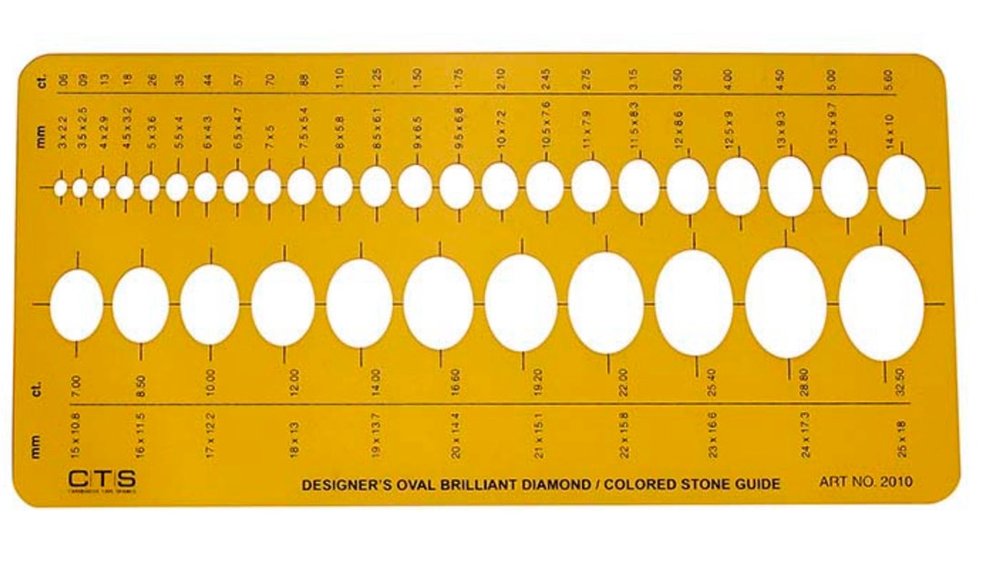 Oval Shapes Stencil Jewelry Design Template for Opals Cabochons ...