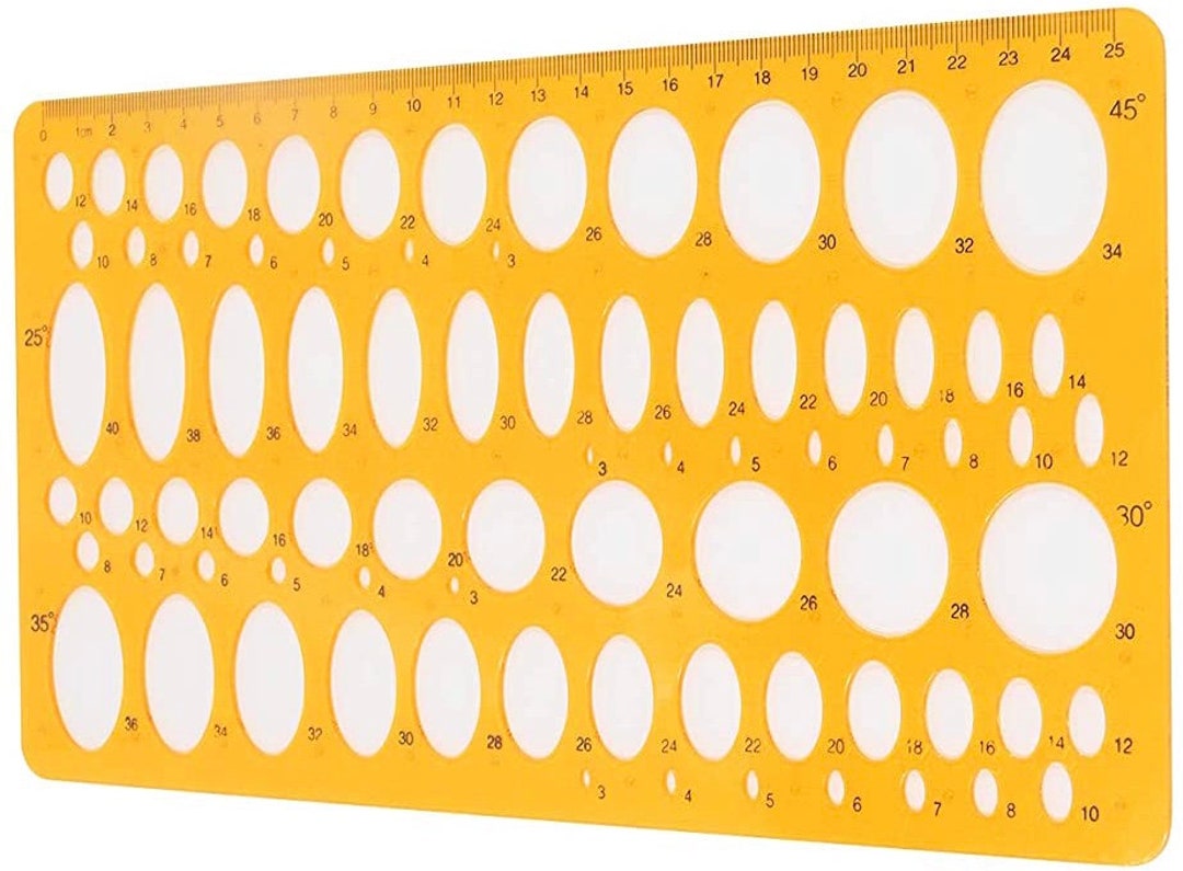 Ellipse Ovals Circles Combination Stencils Template for Opals Cabochons ...