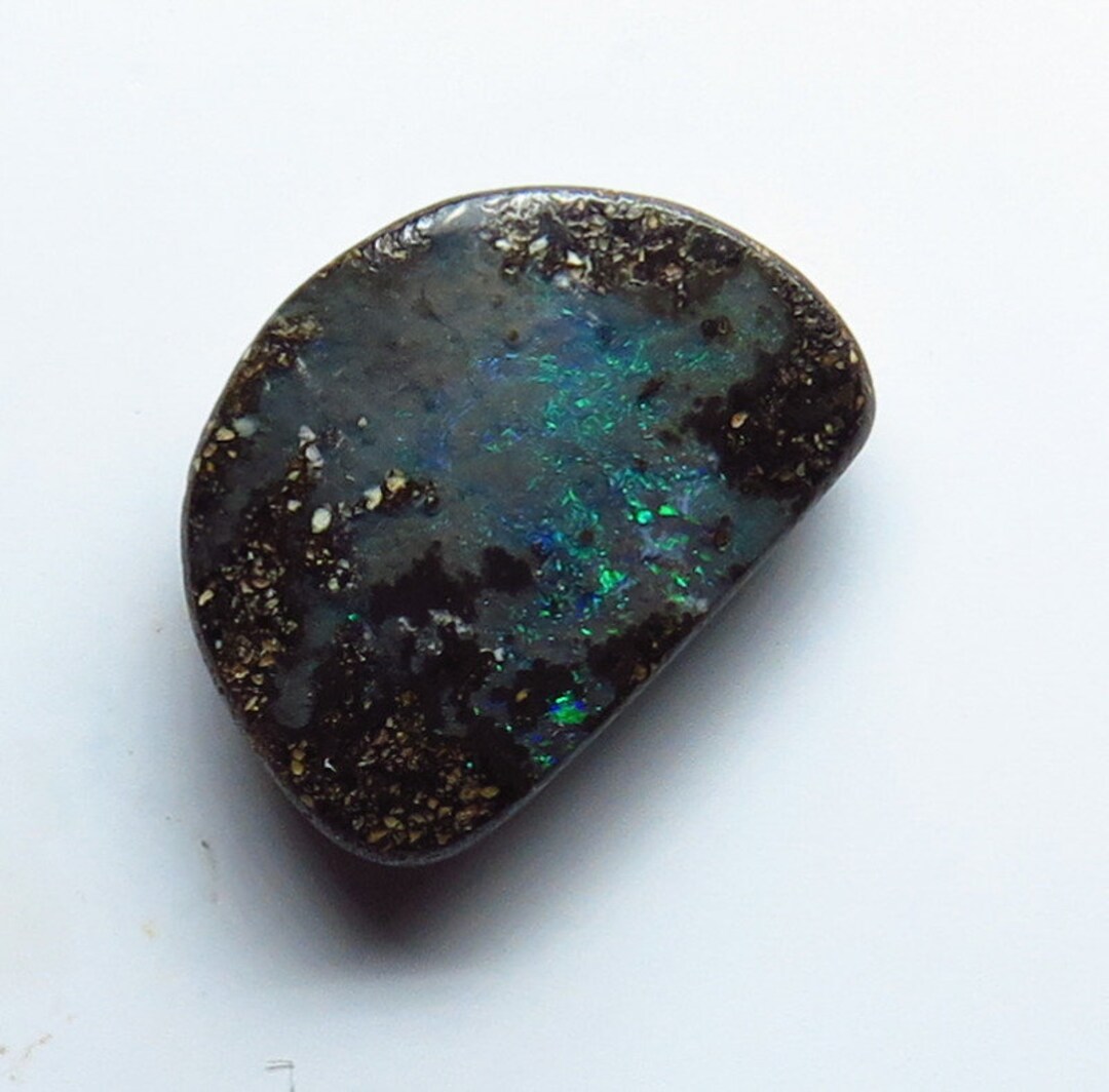 Half Moon Ocean Blues Australian Boulder Opal (see Video) - Etsy