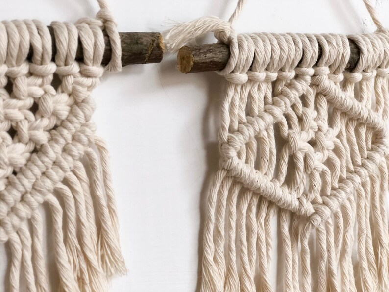 Mini Macrame Mini Macrame Wall Hanging Macrame Ornament - Etsy