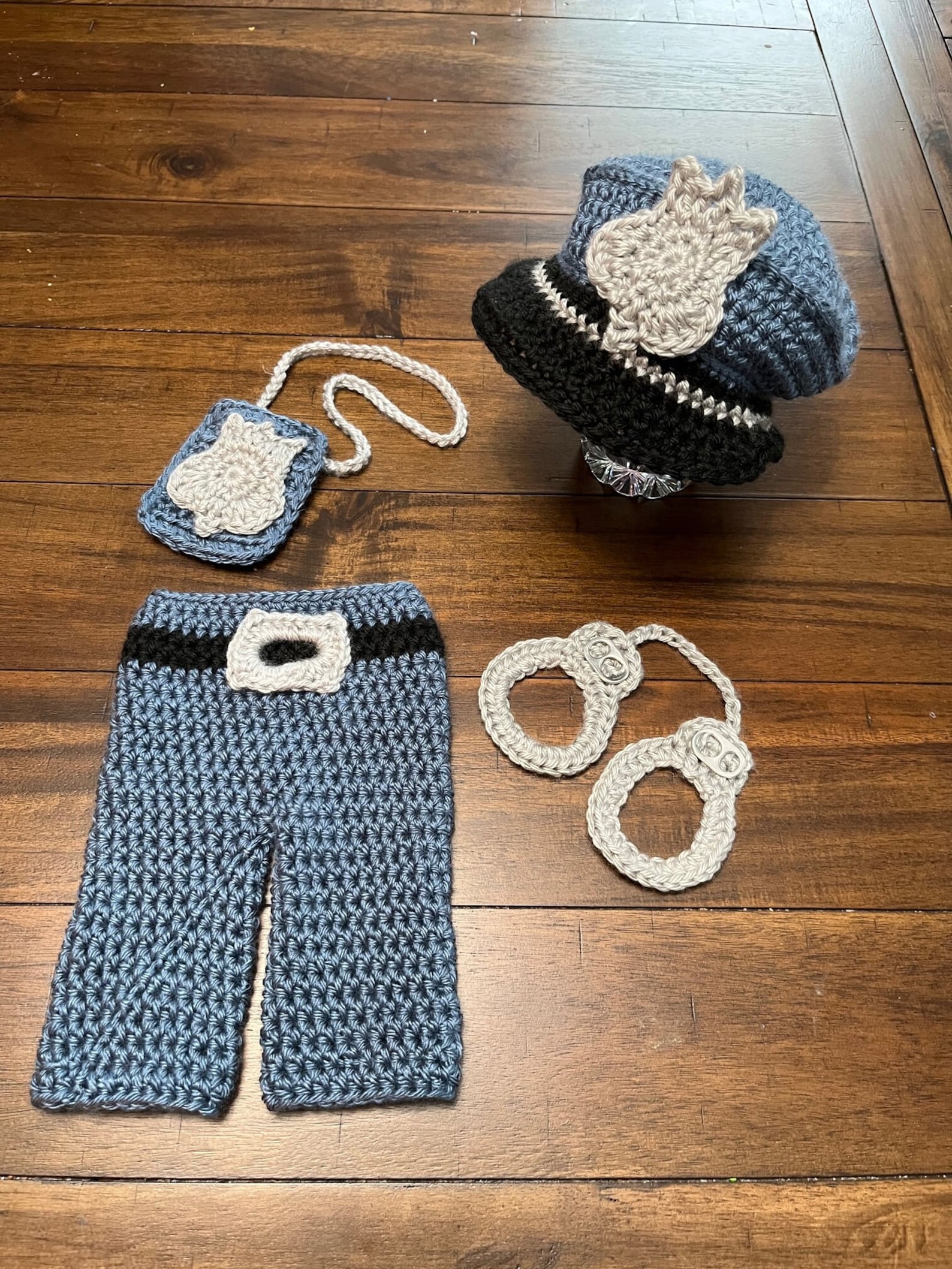 Police Officer Baby Photo Prop Crochet Outfit Pattern - Etsy