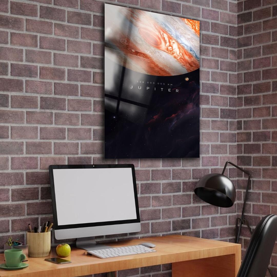 Jupiter Planet Tempered Glass Wall Art, Tempered Glass for Home Decor ...