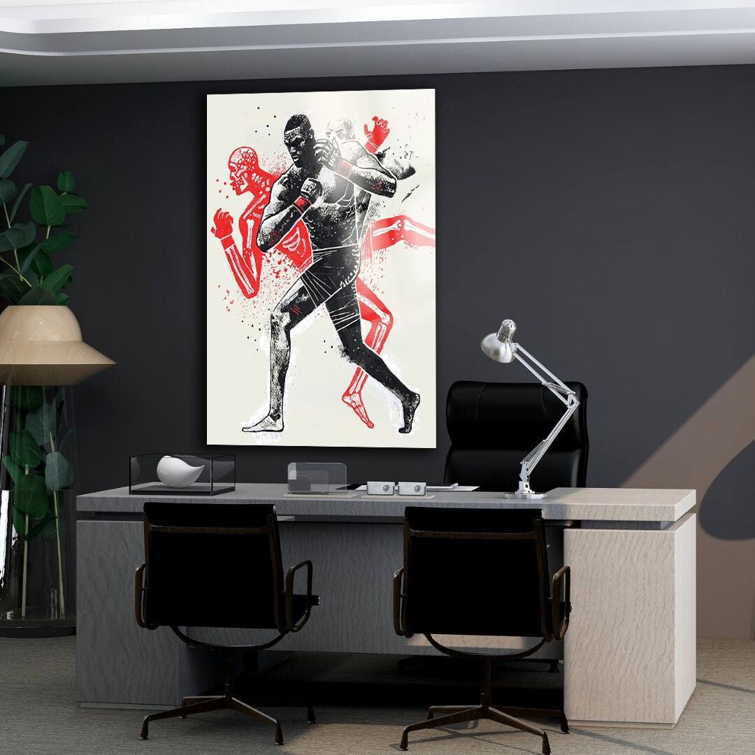 Judo Tempered Glass Wall Art, Fighting Stanied Glass Art, Mma Framed ...