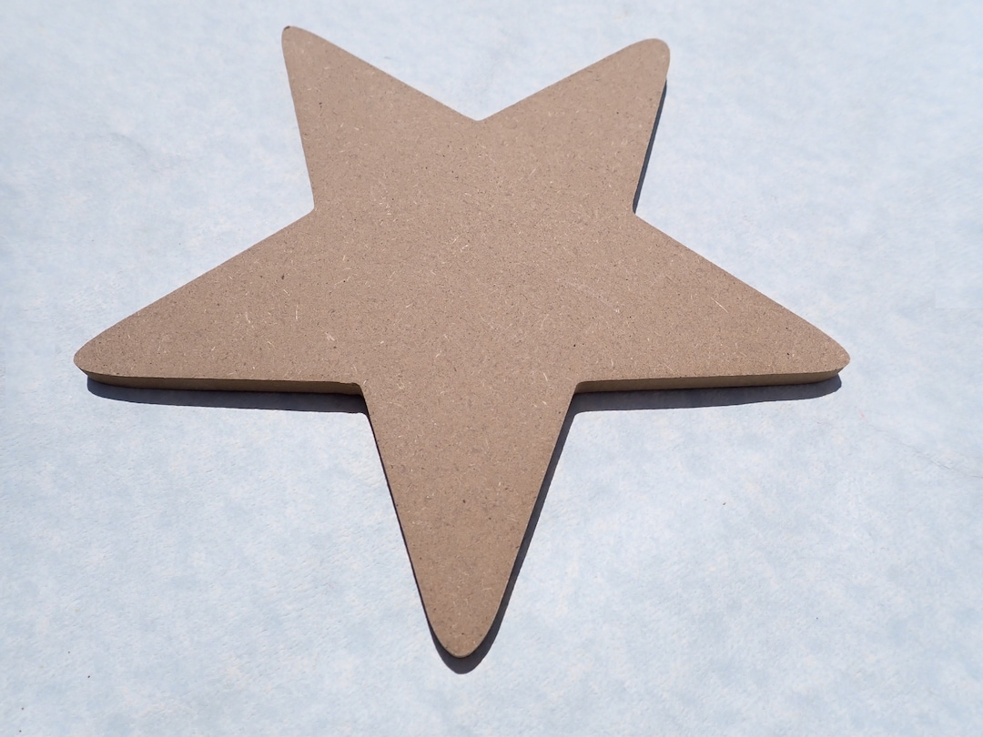 Star Plaque - THIN Unfinished MDF 8" DIY Sign - Etsy