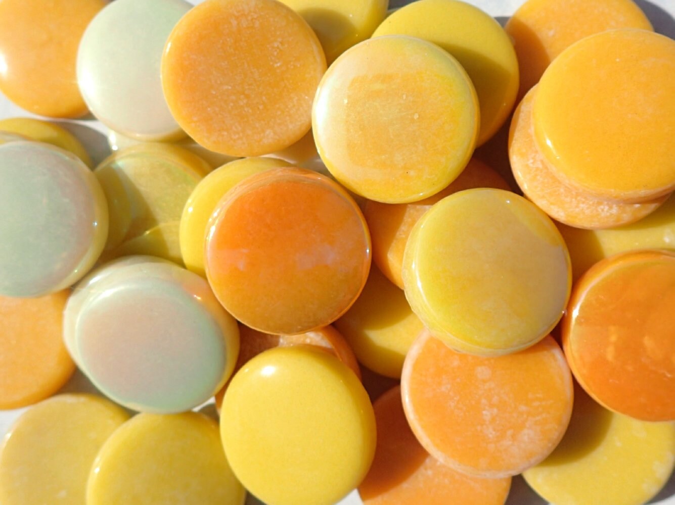 Sunshine Mix Large Glass Drops Mosaic Tiles 100 grams Vase | Etsy