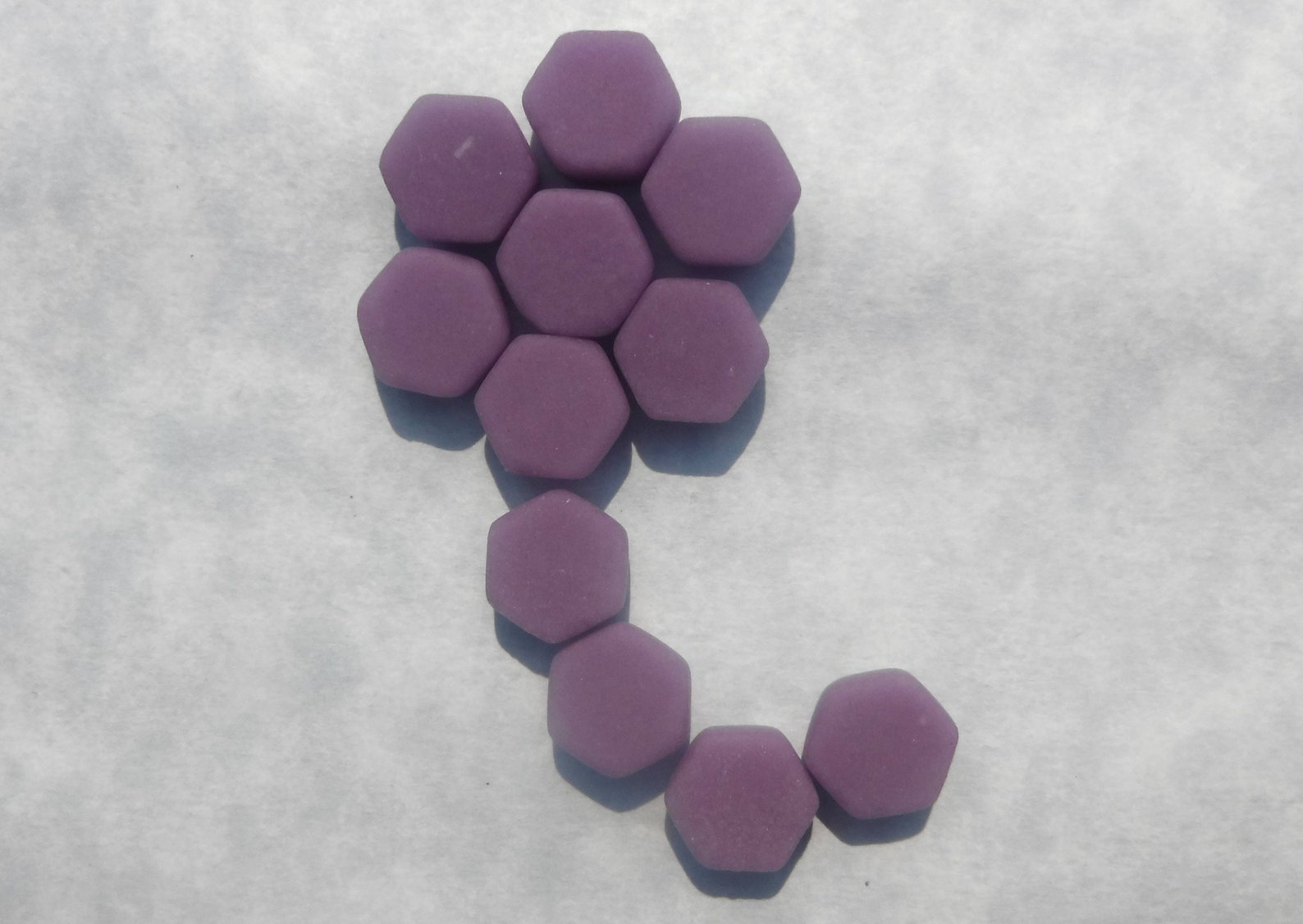 Purple Hexagon Mosaic Tiles 10mm 50g Opaque Glass Tiles - Etsy