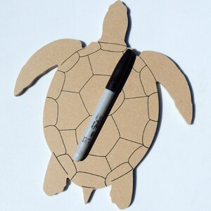 Turtle Plaque THIN Unfinished MDF 8 Inch Sign Use as a Base for Mosaics ...