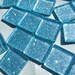 Raindrop Blue Glitter Tiles 20mm Mosaic Tiles 25 Metallic Glass Tiles ...
