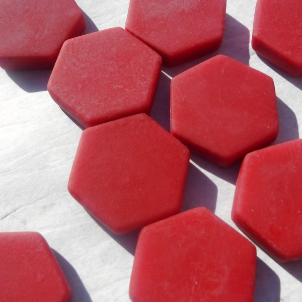 Red Hexagon Tiles - Etsy