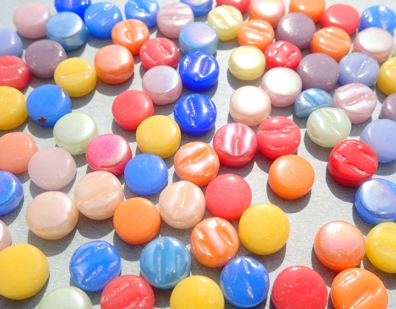 Bright Colors Mix MINI Glass Drops Mosaic Tiles 50 Grams | Etsy