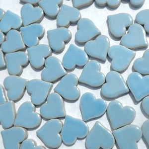 Light Blue Heart Mosaic Tiles - 25 Large Ceramic 5/8 Inch - Etsy