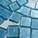 Raindrop Blue Glitter Tiles 20mm Mosaic Tiles 25 Metallic Glass Tiles ...