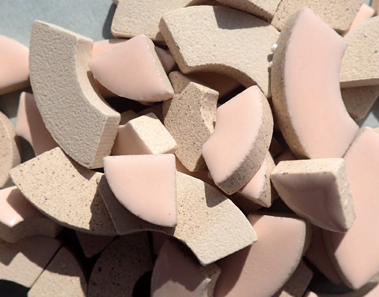 Pink Bullseye Mosaic Tiles 50g Ceramic Circle Parts in Mix - Etsy