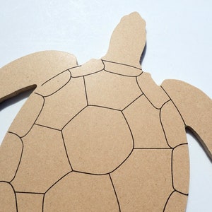 Turtle Plaque THIN Unfinished MDF 8 Inch Sign Use as a Base for Mosaics ...