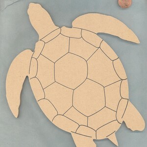 Turtle Plaque THIN Unfinished MDF 8 Inch Sign Use as a Base for Mosaics ...