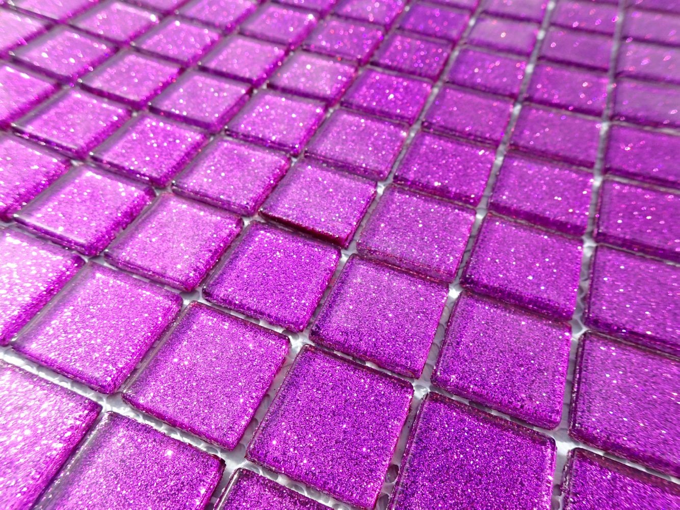 Purple Glitter Tiles 1 inch Mosaic Tiles 25 Metallic Glass | Etsy
