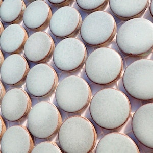Aquamarine Round Ceramic Mosaic Tiles - 2 Cm - 25 Penny Rounds - Etsy