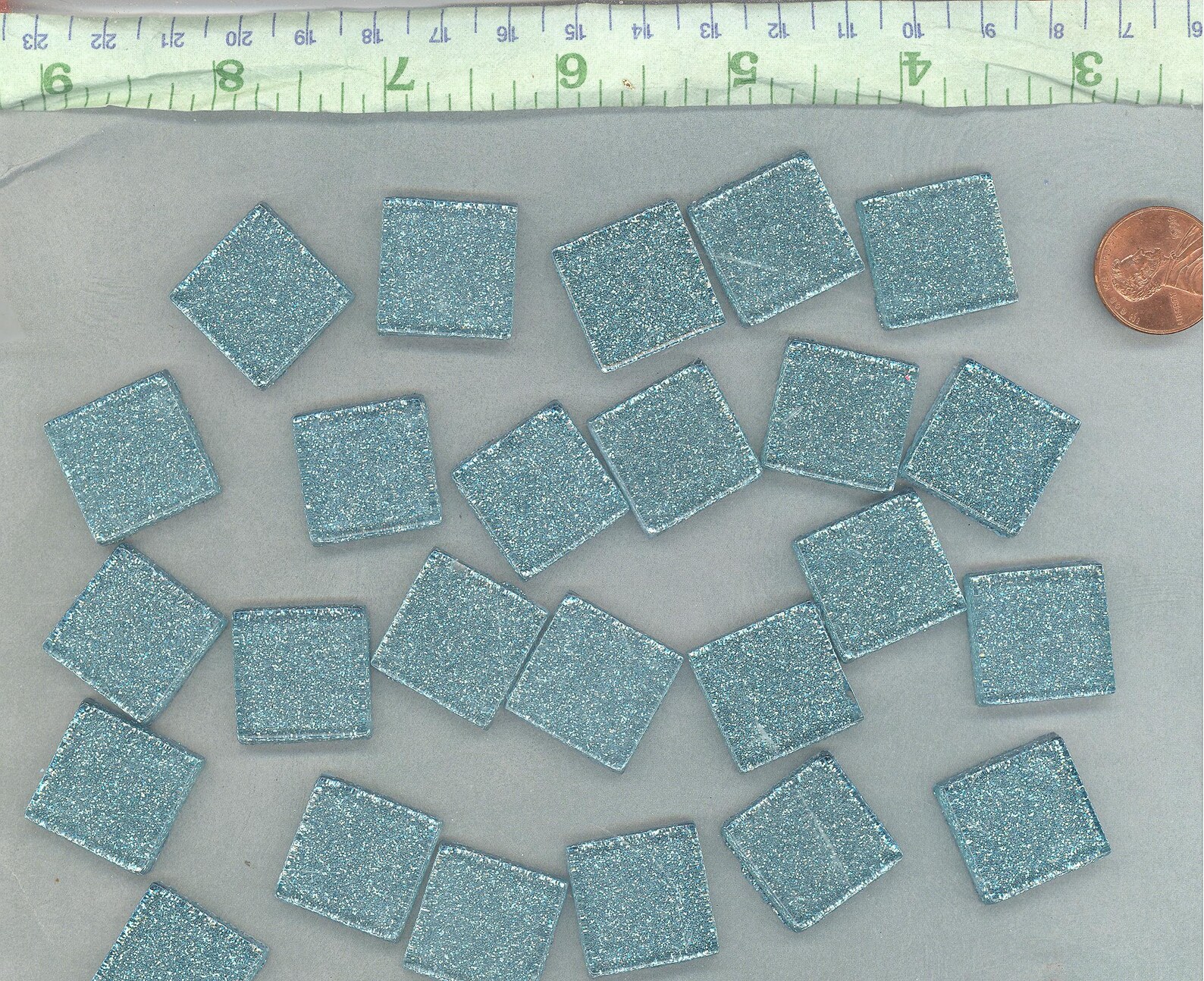 Raindrop Blue Glitter Tiles 20mm Mosaic Tiles 25 Metallic | Etsy