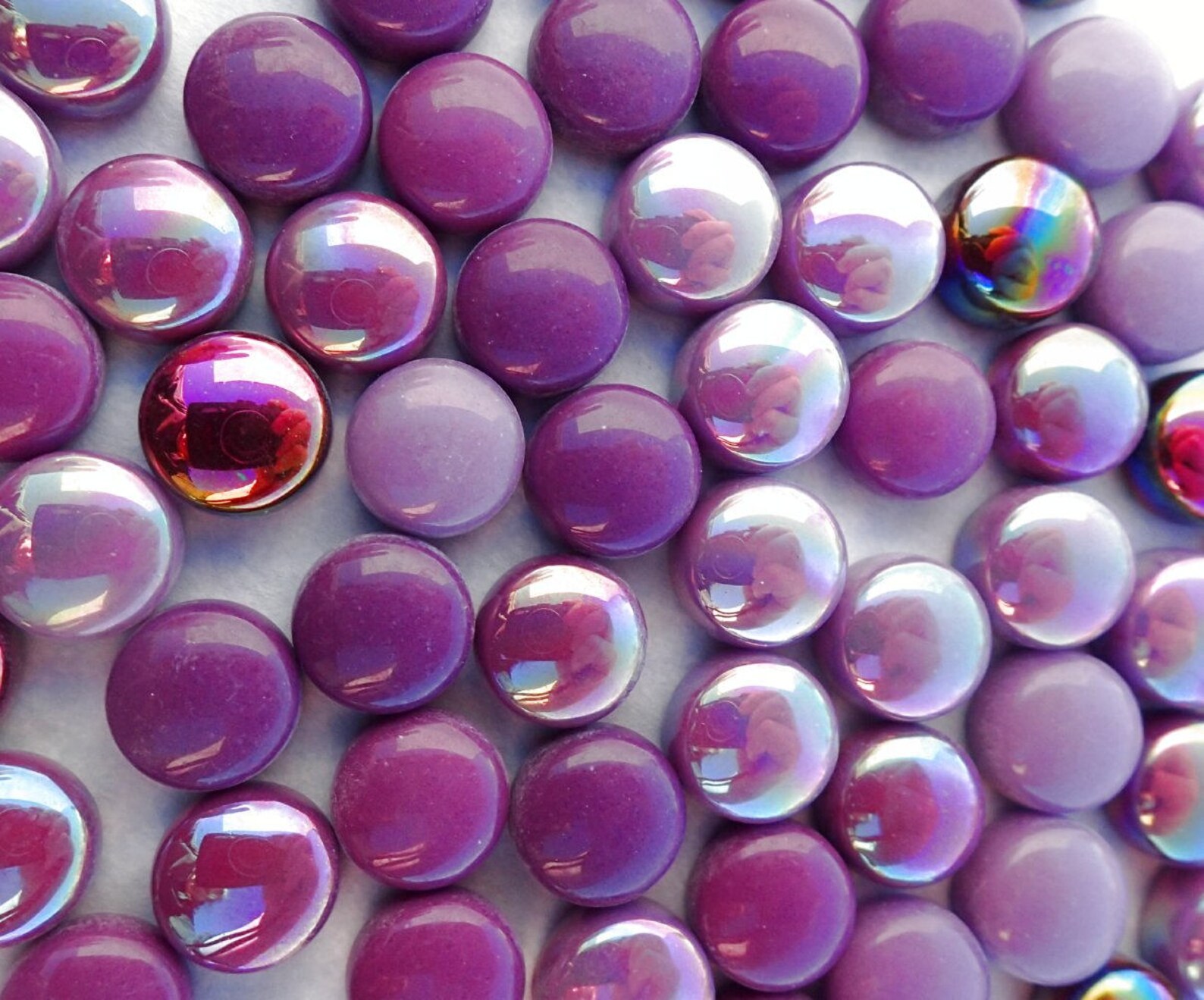 Berry Mix Glass Drops Mosaic Tiles 100 Grams Mix of Gloss and ...