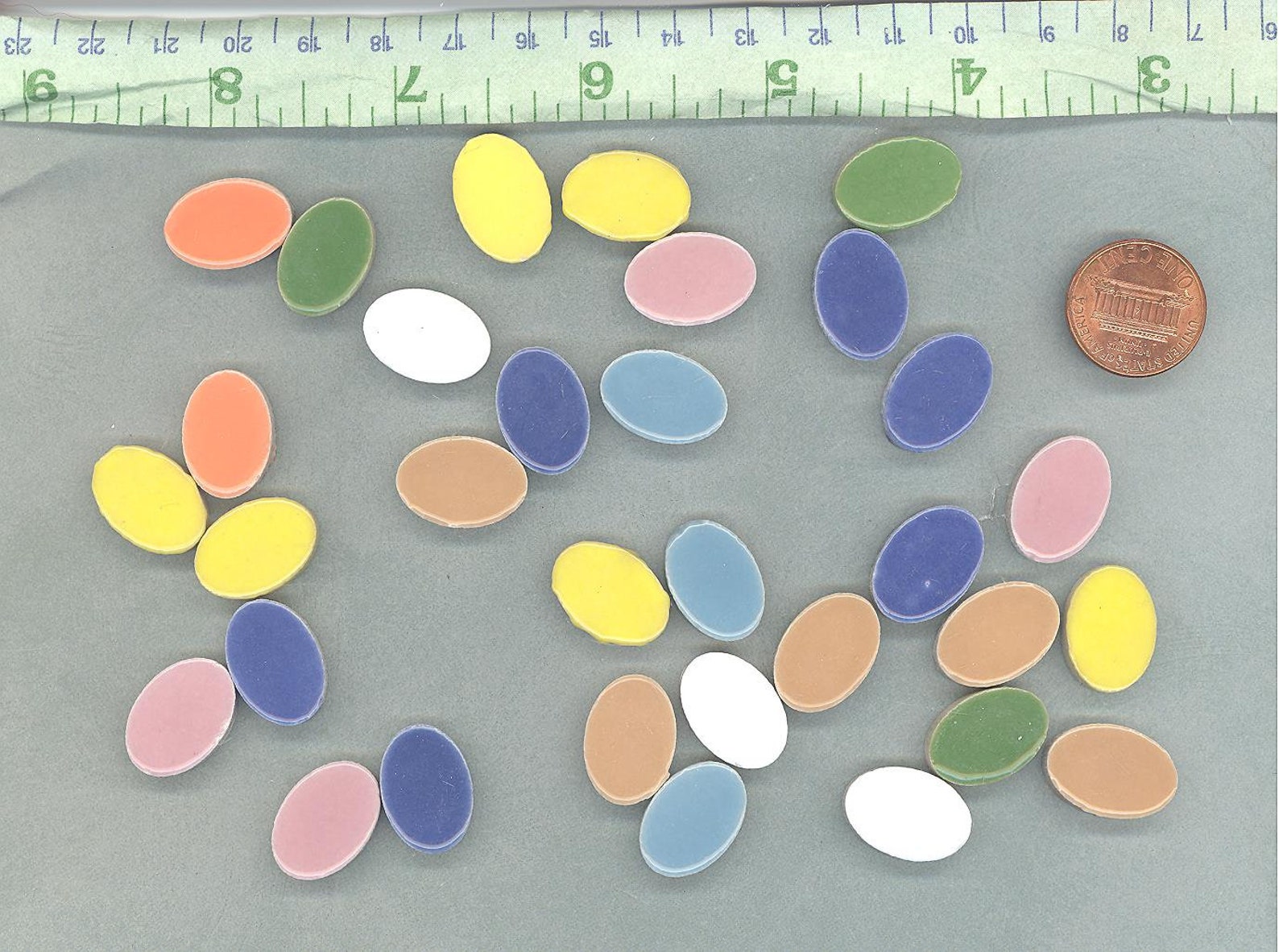 Oval Mosaic Tiles 50 Ceramic 3/4 Inch Tiles in - Etsy