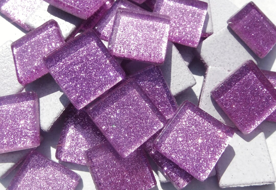 Light Purple Glitter Tiles 20mm Mosaic Tiles 25 Metallic - Etsy