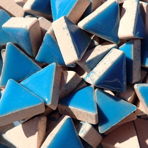 Denim Blue Mini Rectangles Mosaic Tiles 50g Ceramic in Mix - Etsy