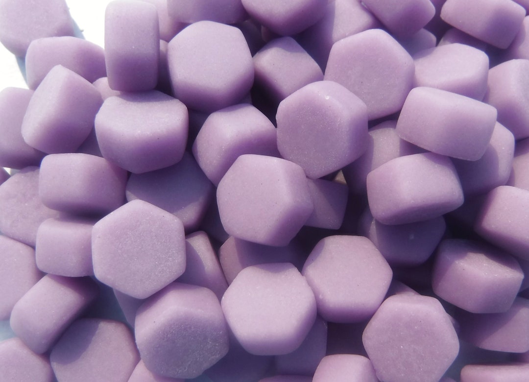 Purple Hexagon Mosaic Tiles 10mm 50g Opaque Glass Tiles MATTE Finish - Etsy