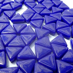 Small Blue Triangle Glass Mosaic Tiles - 10mm - 50g of Triangles in ...