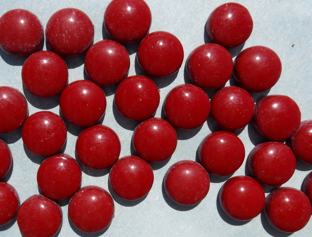 Red Earth Glass Gems - 100 Grams of 12mm Mosaic Tiles in Dark Red ...