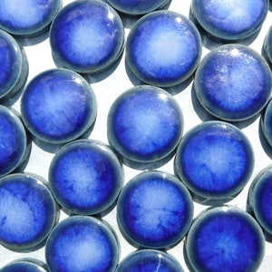 Stone Washed Blue Ceramic Tiles - 2 Cm Penny Rounds - 25 Porcelain ...
