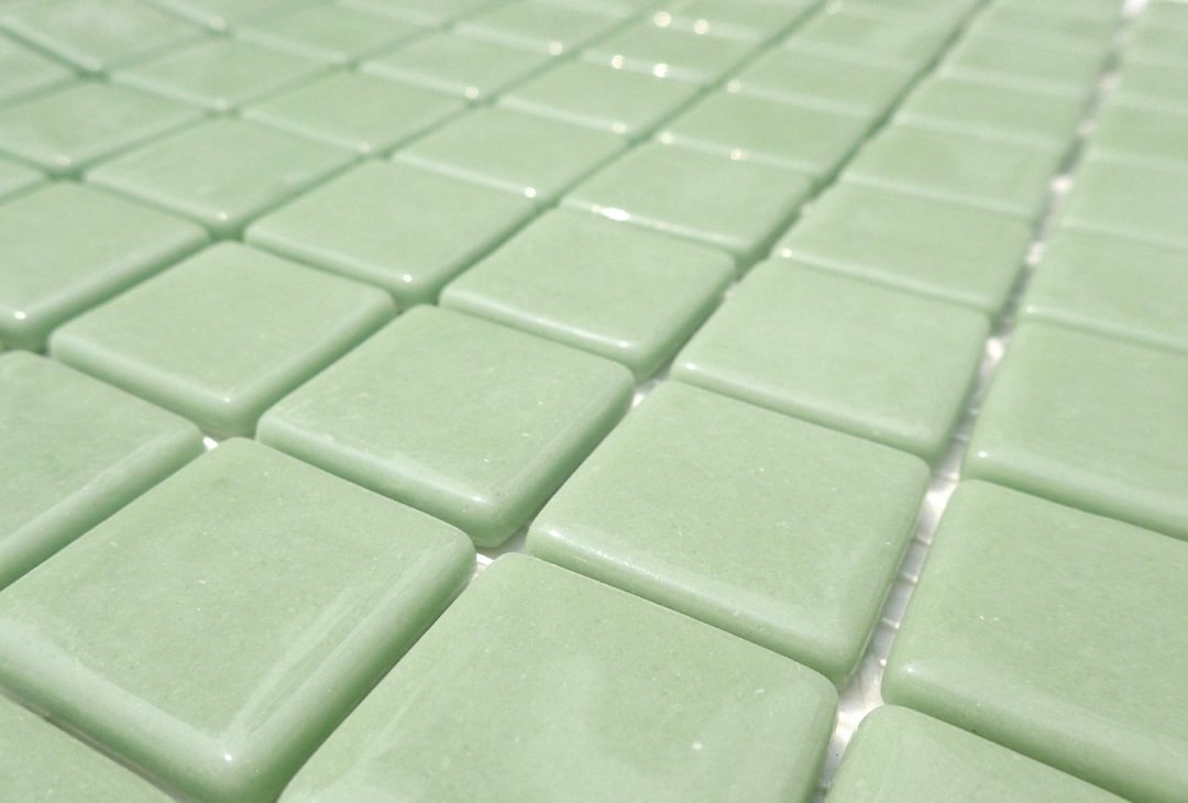 Sage Green Glass Mosaic Tiles - 1 Inch - 25 Recycled Glass Squares - Etsy