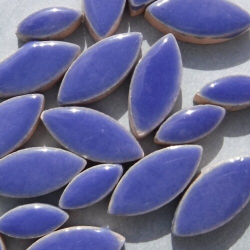 Light Blue Teardrop Mosaic Tiles 50g Ceramic Petals in Mix - Etsy
