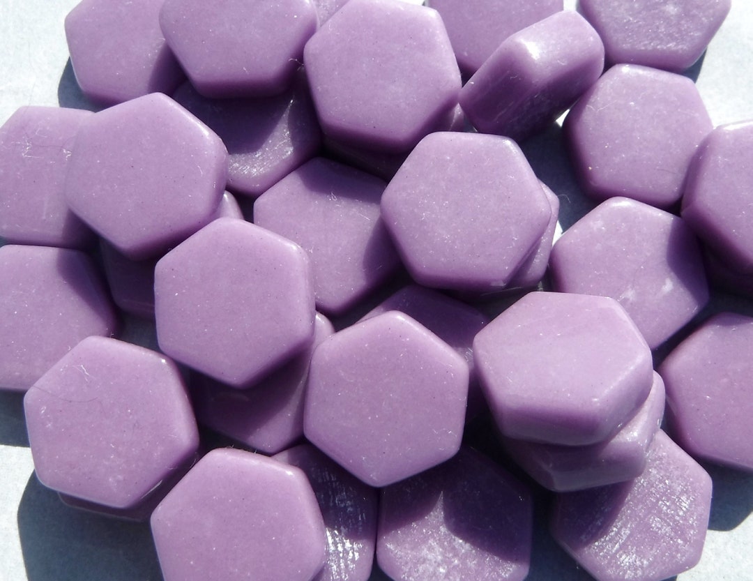 Purple Hexagon Mosaic Tiles 15mm 100g Opaque Glass Tiles Dark Orchid - Etsy