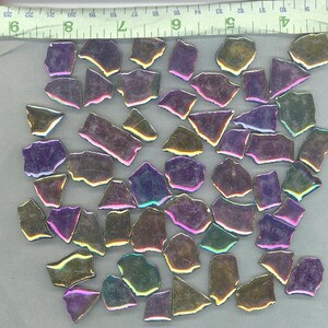 Colorful Metallic Mosaic Ceramic Tiles - Random Shapes in Mixed Colors ...