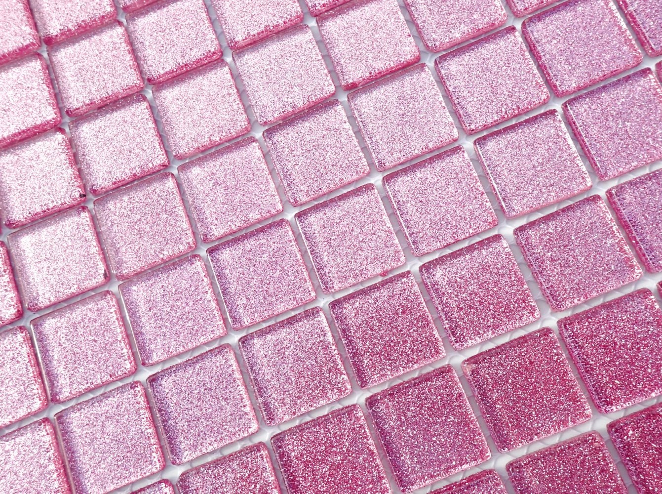 Pink Glitter Tiles 1 Inch Mosaic Tiles 25 Metallic Glass - Etsy