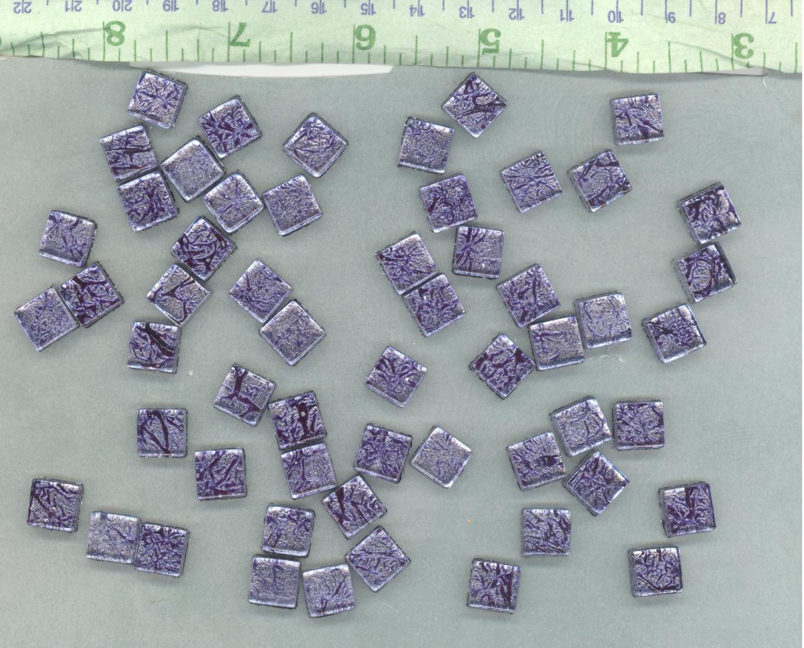 Midnight Blue Foil Square Crystal Tiles - 10mm - 50g Dark Blue Metallic ...