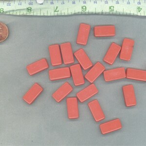 Coral Orange Rectangle Mosaic Tiles - 20mm - 100g Opaque Glass Bar ...