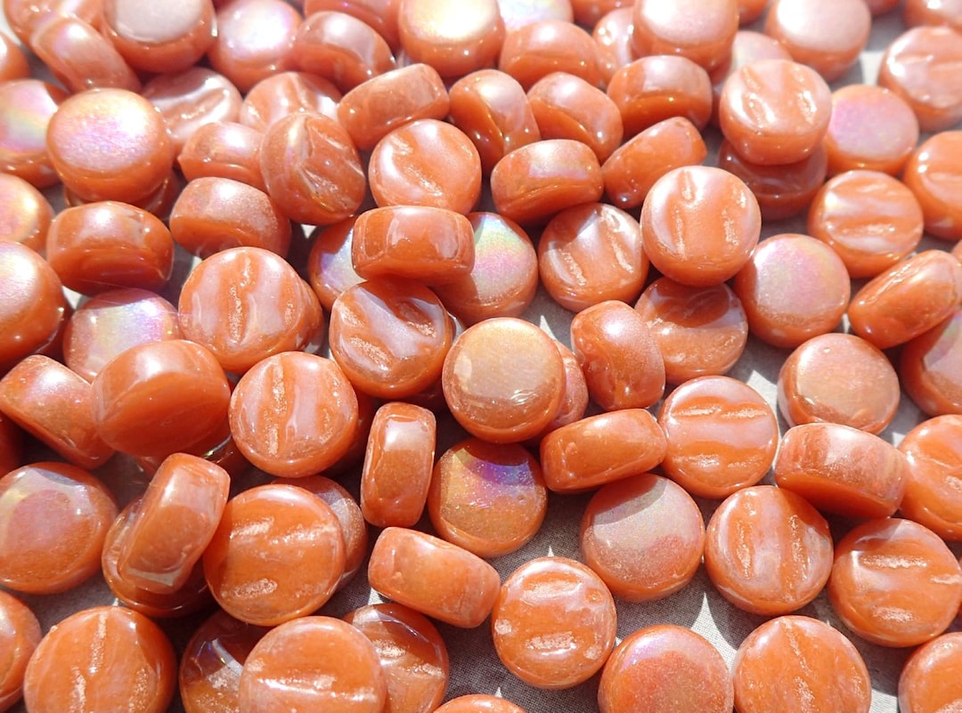 Light Brown Sugar Iridescent MINI Glass Drops Mosaic Tiles - 50 Grams ...