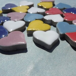 Heart Mosaic Tiles - 50 Ceramic 3/4 Inch in Assorted Colors - Etsy