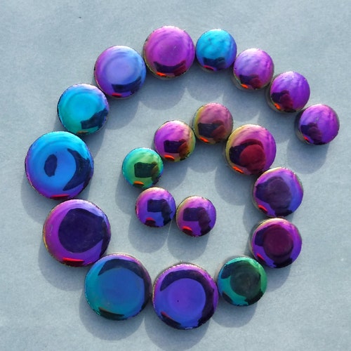 Colorful Metallic Mosaic Ceramic Tiles Random Shapes in - Etsy