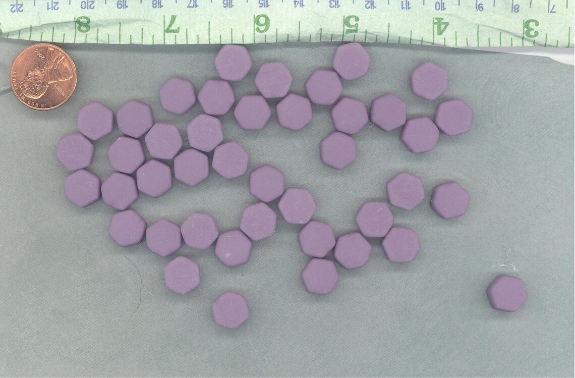 Purple Hexagon Mosaic Tiles 10mm 50g Opaque Glass Tiles - Etsy