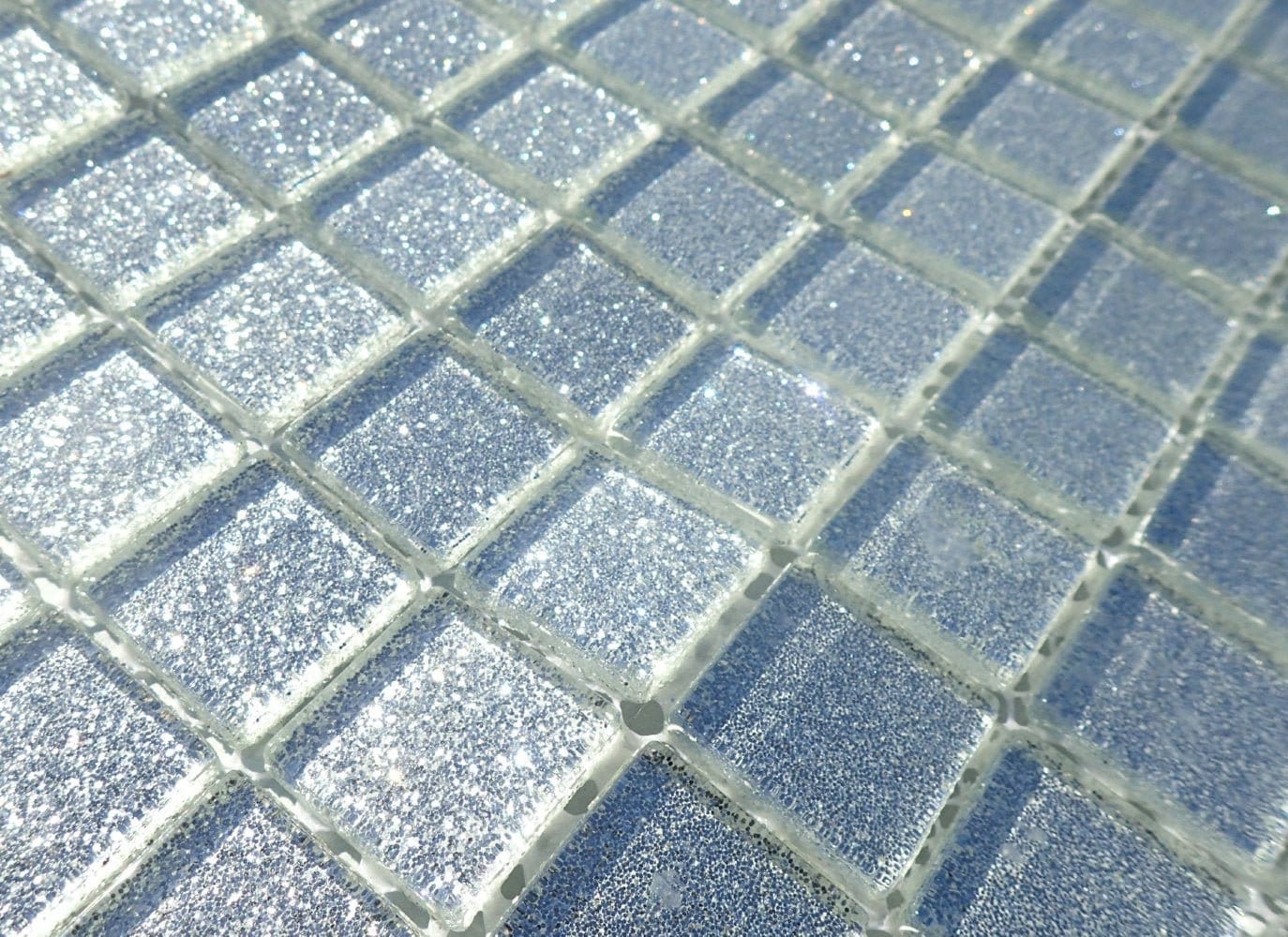 Silver Glitter Tiles 1 Inch Mosaic Tiles 25 Metallic Glass - Etsy